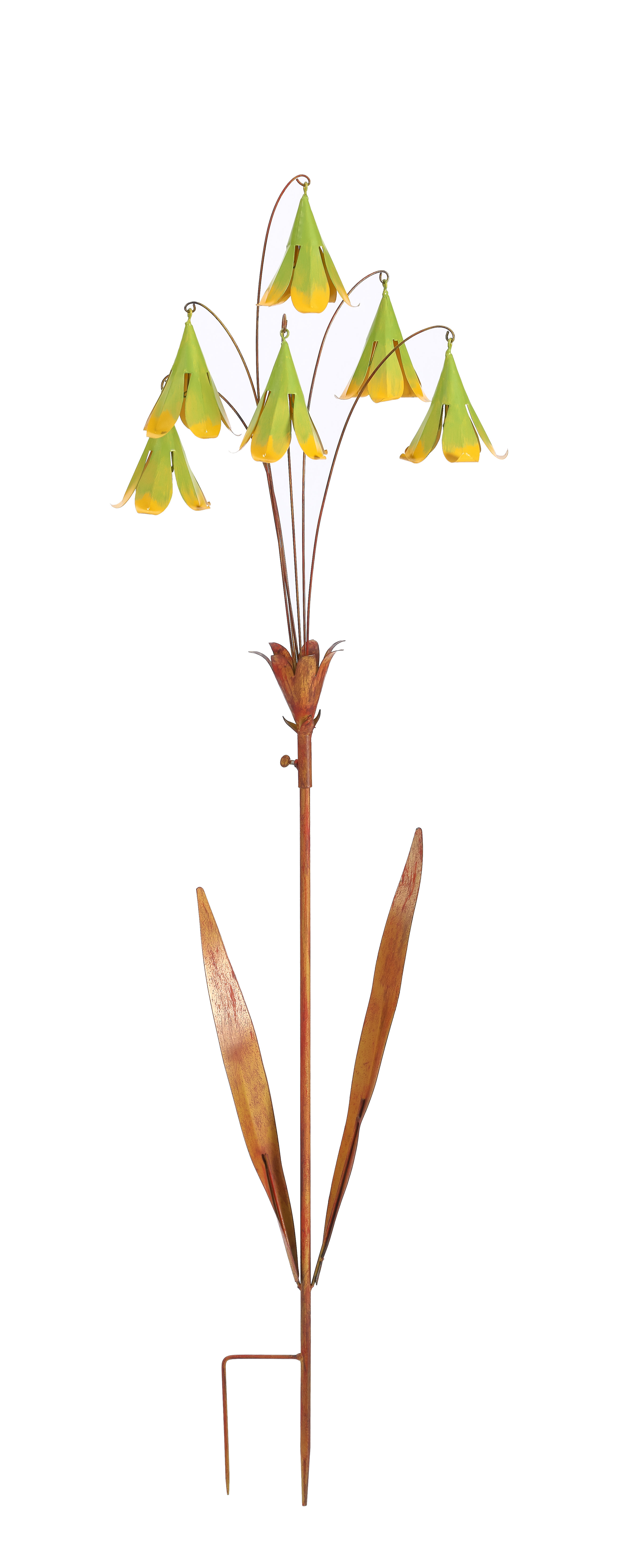 Ophelia & Co. Rustic Bell Flowers Metal Garden Stake Outdoor Decoration ...