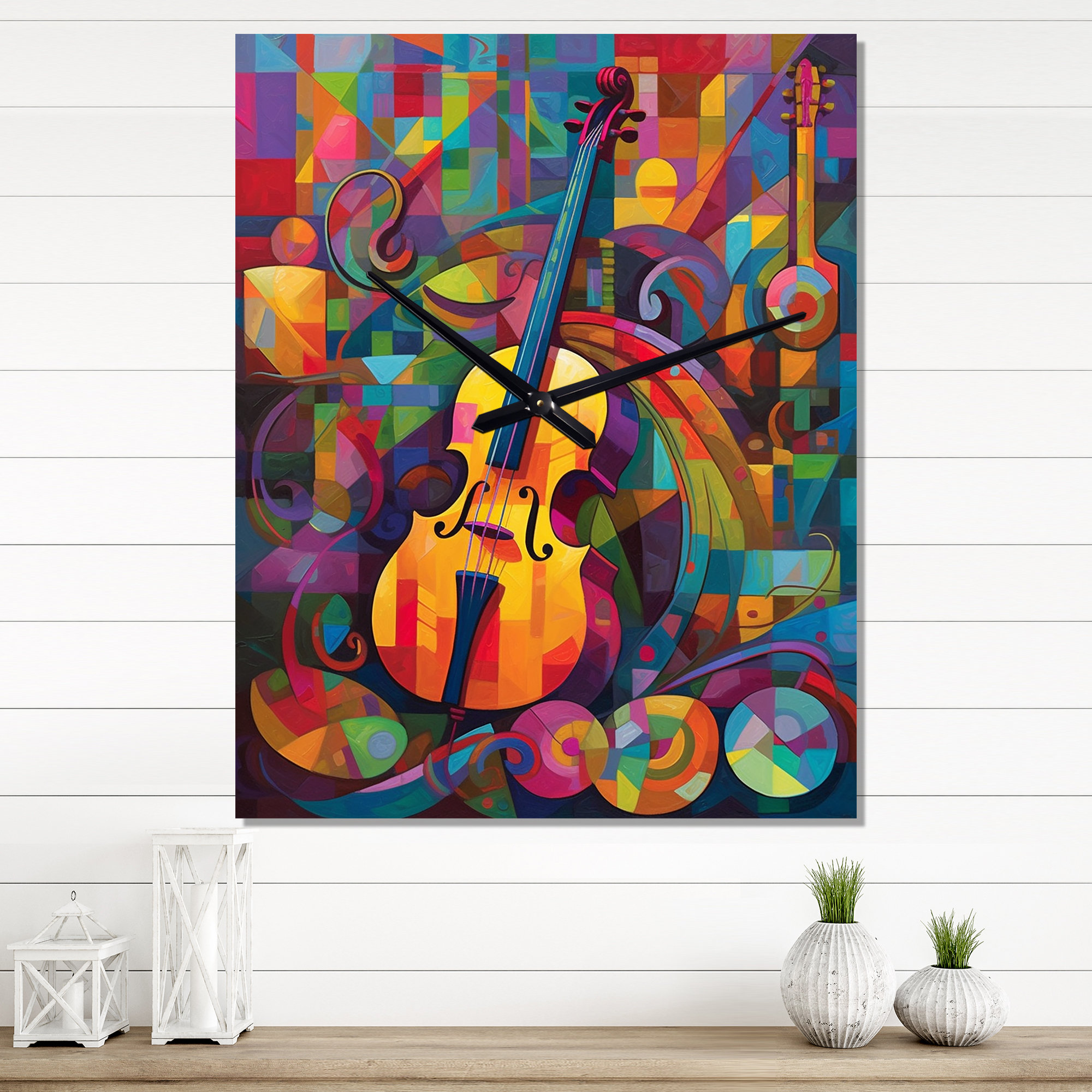 Latitude Run® Harmonious Violin Melodies - Music Vintage Wall Clock ...