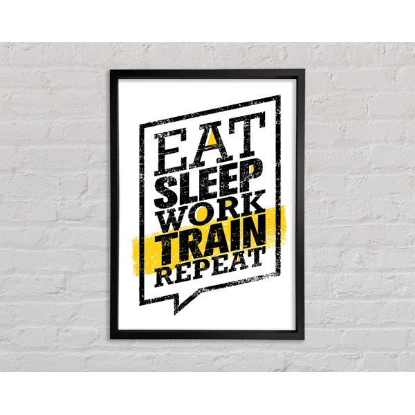 Bright Star Eat Sleep Work Train Repeat 1 - Single Picture Frame Art ...