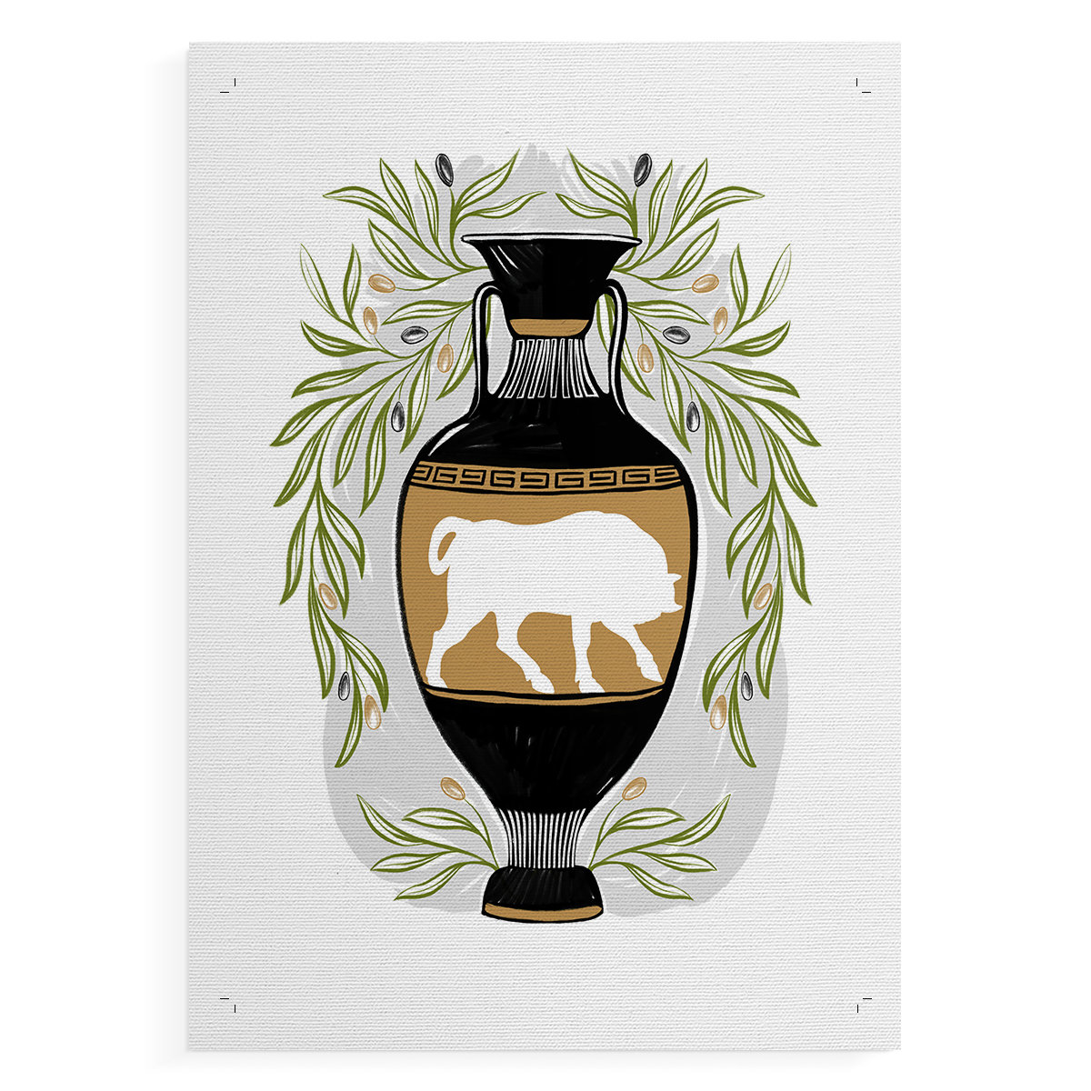 Latitude Run® Greek Vases IV -Canvas Print Only - NOT FRAMED | Wayfair
