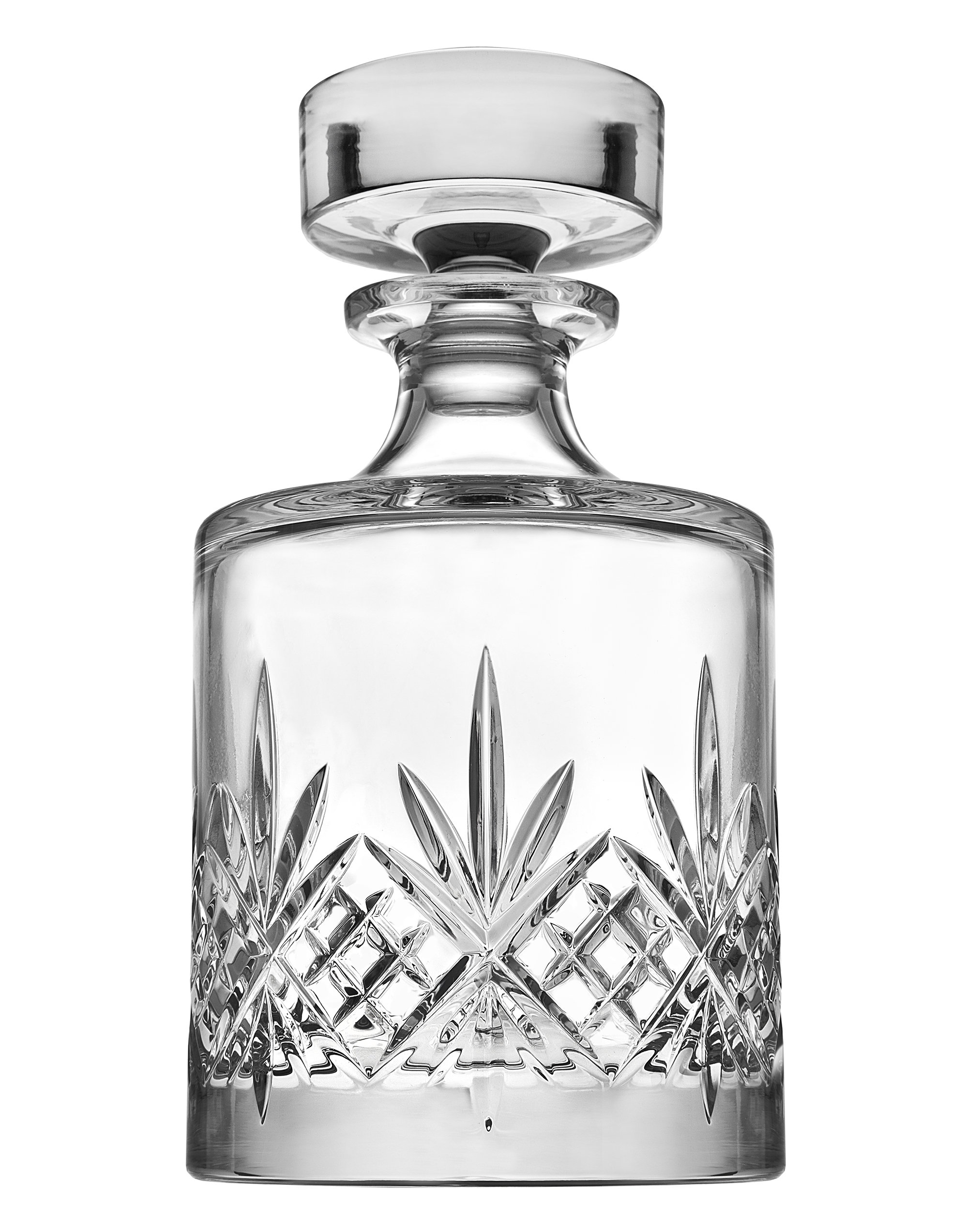 Godinger Silver Art Co Dublin Crystal Round Whiskey Decanter 34oz ...