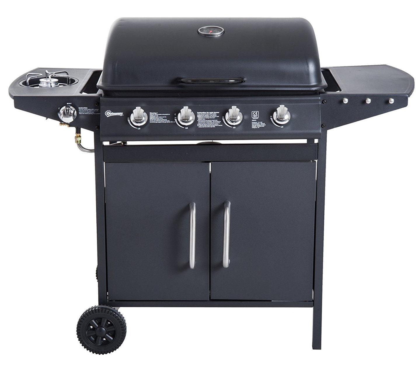 Sol 27 Outdoor 5 - Burner Countertop Liquid Propane 9895 BTU Gas Grill ...