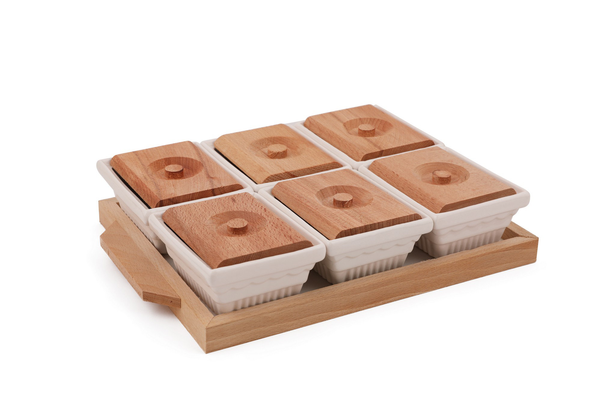 East Urban Home Oxly 7 Piece Condiment Server Set | Wayfair