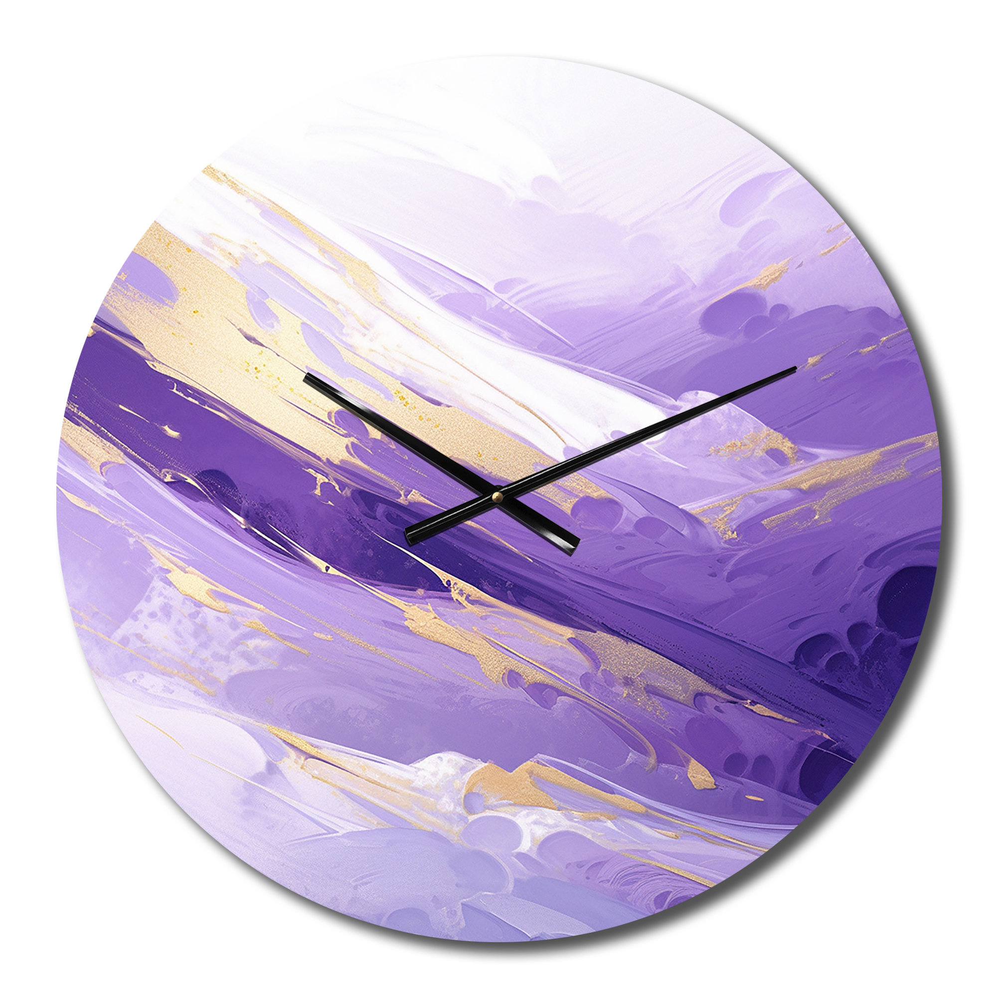 Ivy Bronx Purple Gold Dynamic Abstractions I - Abstract Shapes Wall ...