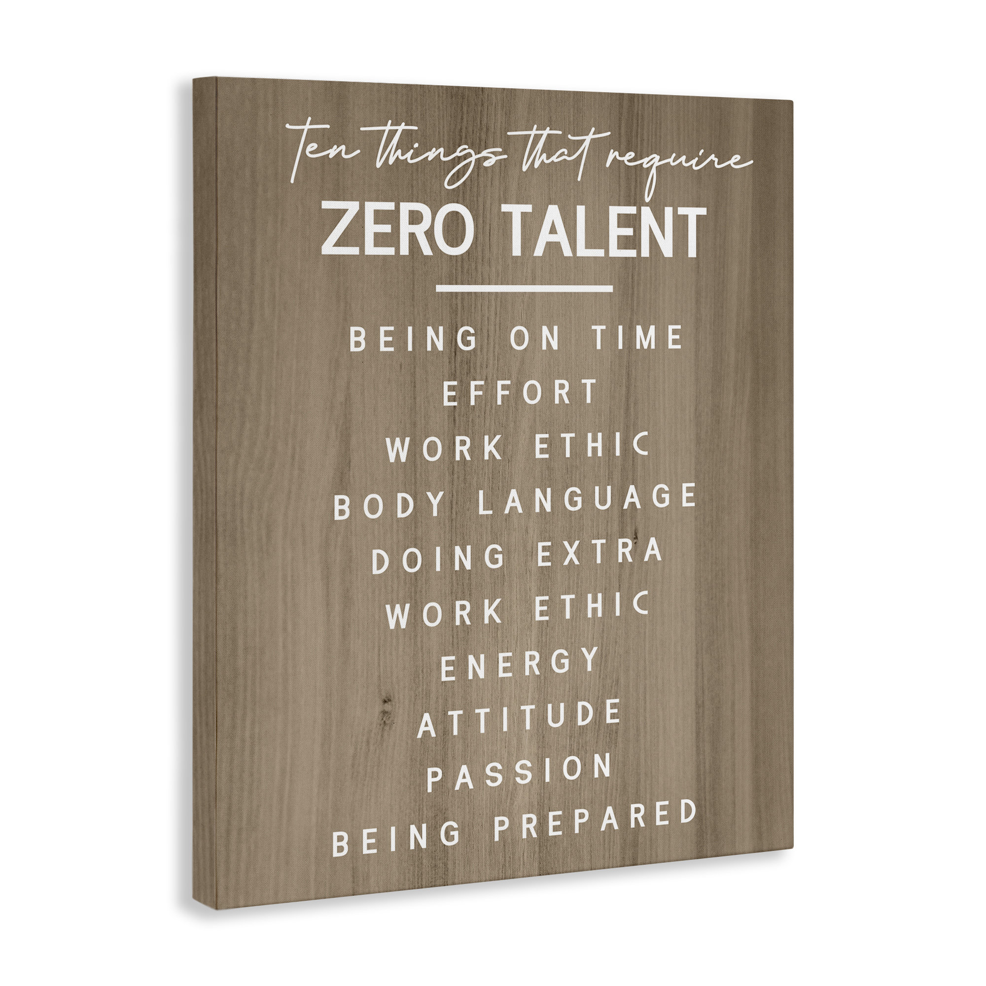 Trinx Inspirational Zero Talent Canvas Wall Art by Daphne Polselli bp ...