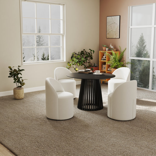 Ivy Bronx Modern Fashion Dining Table And Chairs Set, Upholstered ...