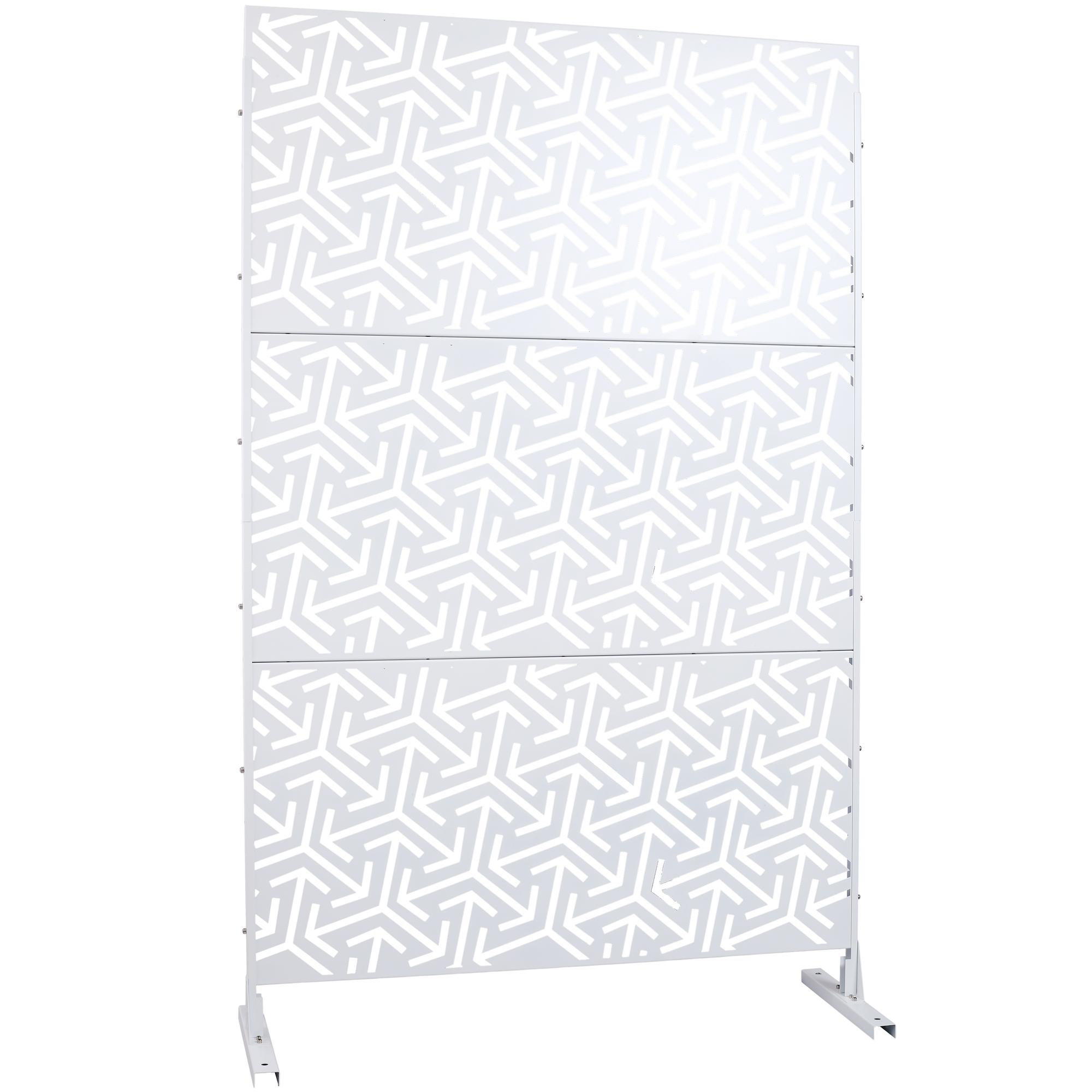 LILI Outdoor & Indoor Privacy Screen Metal Privacy Screen 76" H×48" W ...
