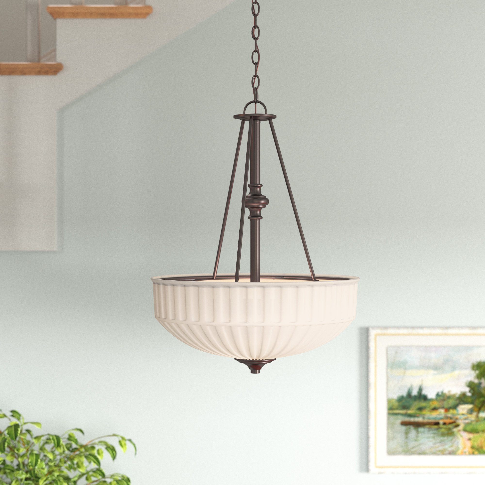Andover Mills Oakes 3 - Light Bowl Pendant & Reviews - Wayfair Canada