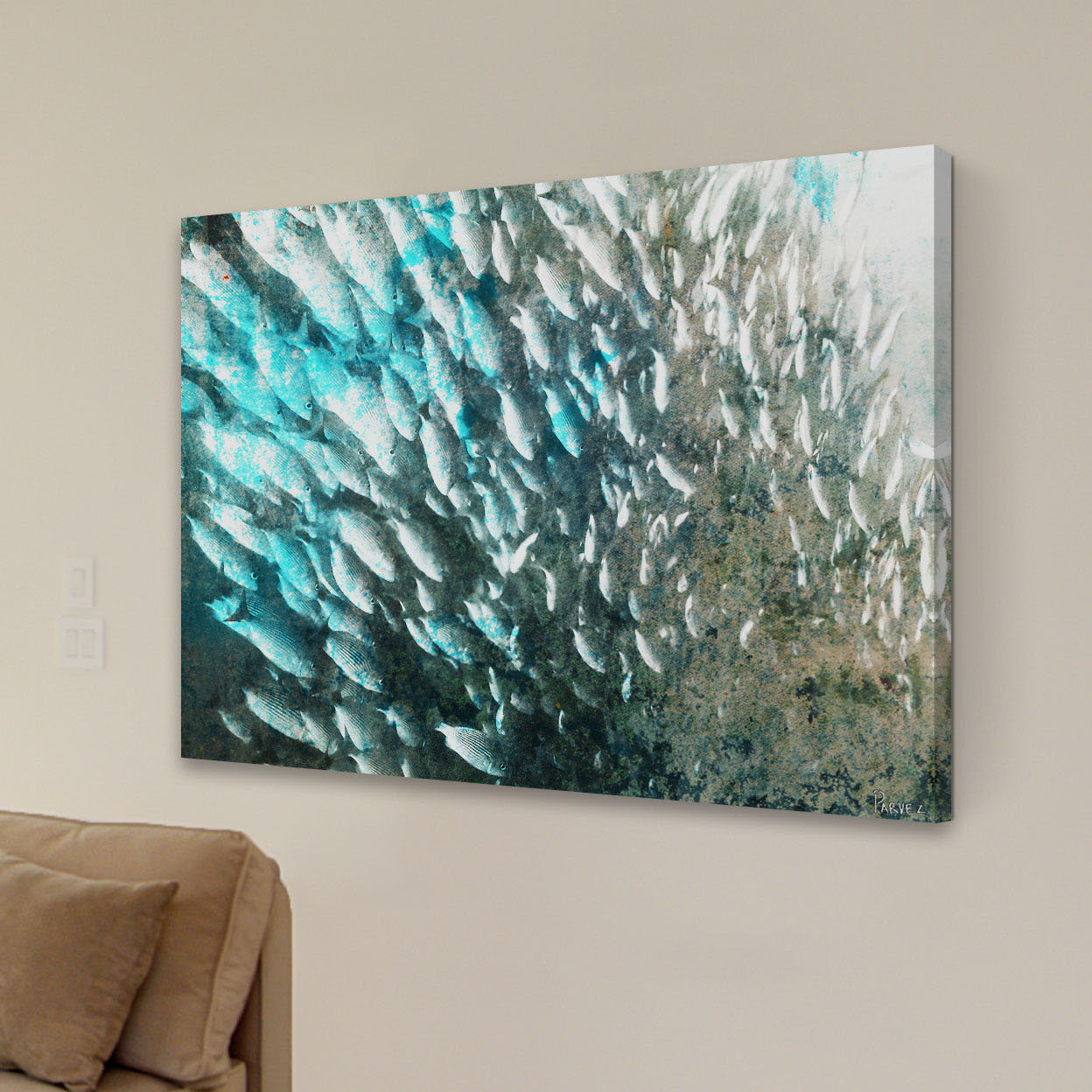 Parvez Taj 'School' by Parvez Taj Painting Print on Wrapped Canvas ...