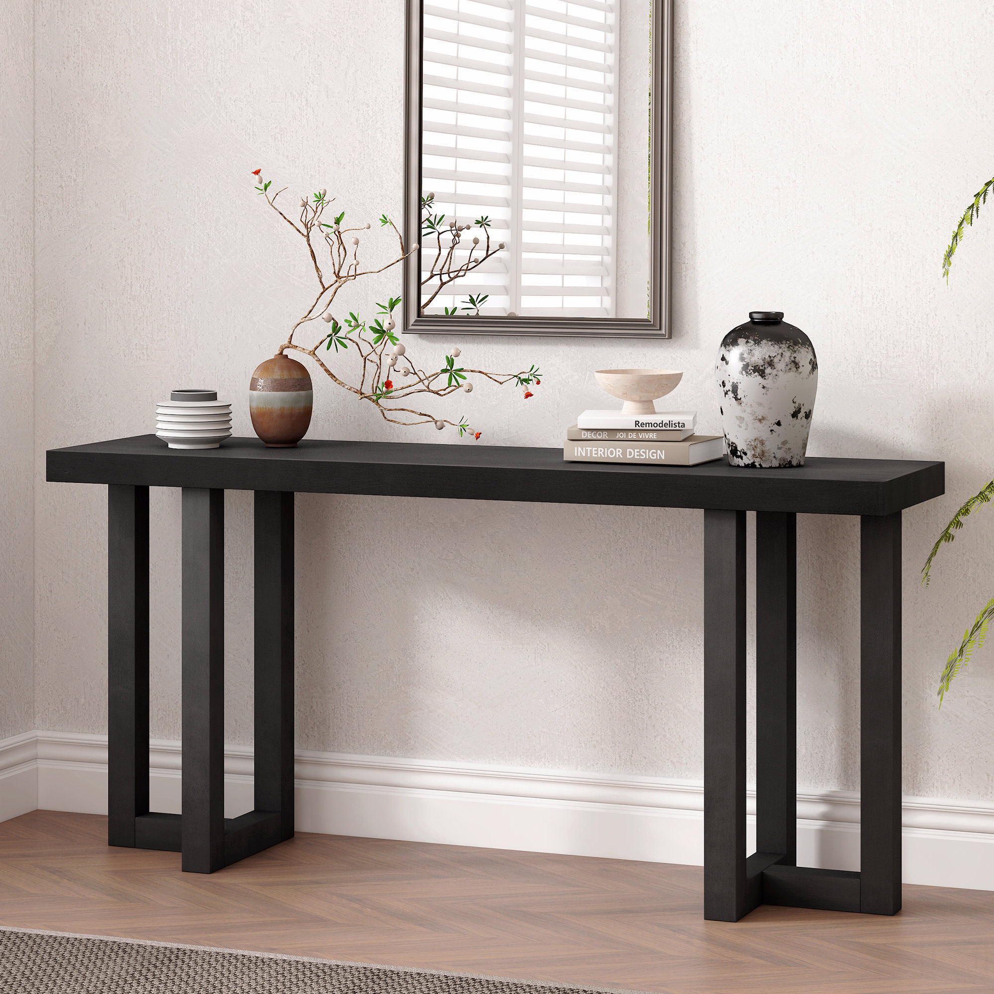 Latitude Run® Console Table With Solid Pine Legs - Wayfair Canada