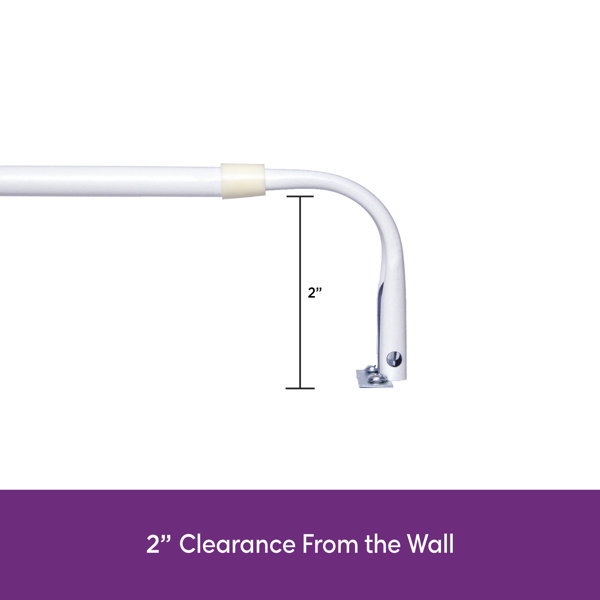 Wayfair Basics® Wayfair Basics Basic Curtain Rod, 28-48" or 48-86 ...