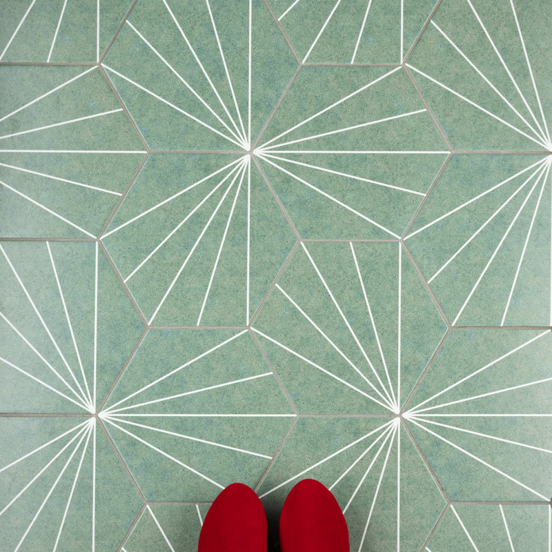 Merola Tile Aster 9" x 10" Porcelain Patterned Wall & Floor Tile ...