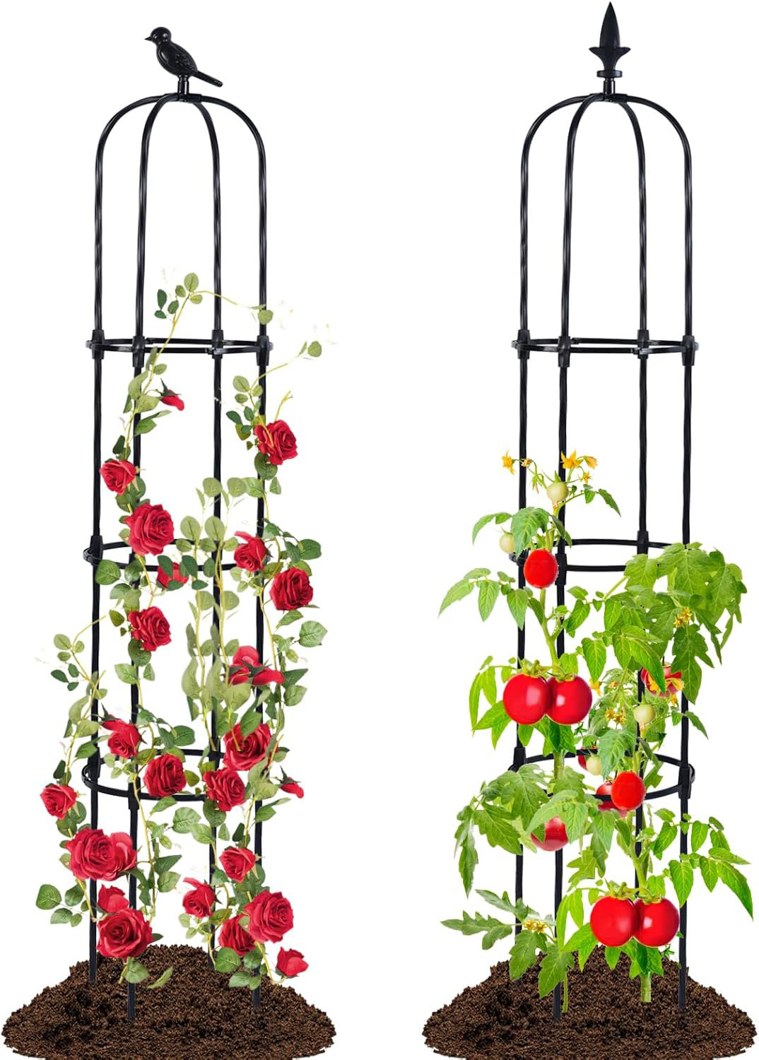 17 Stories Garden Trellis For Climbing Plants Outdoor, 2 Pack 6Ft Tall ...