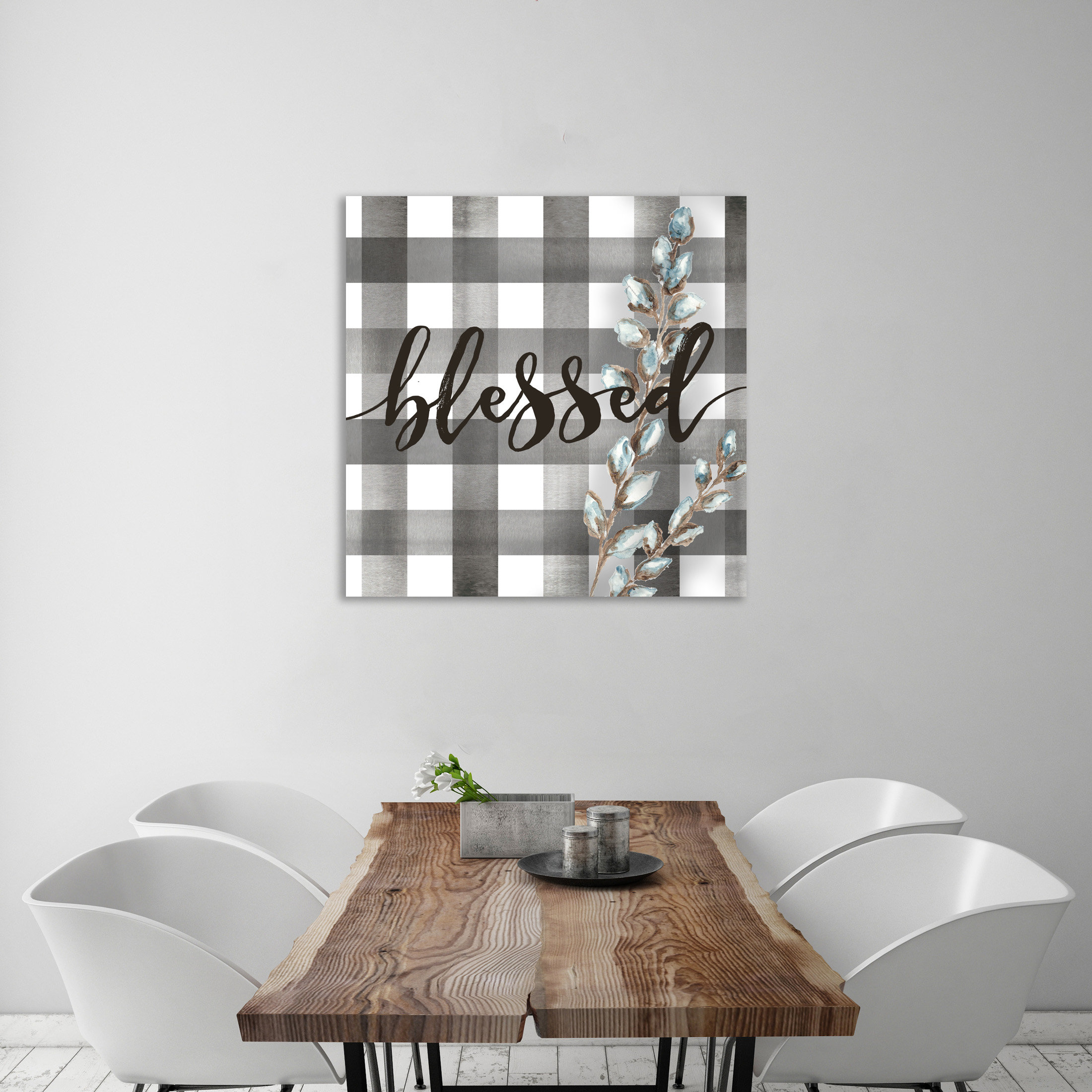 Trinx "Buffalo Check: Blessed" Gallery Wrapped Canvas By Trinx ...