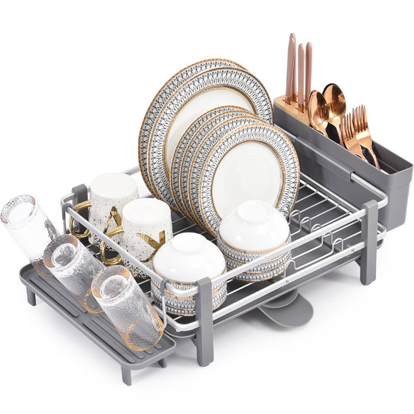KINGRACK Toolf Aluminum Dish Rack, Sink Dish Drying Rack, Dish Drainer ...