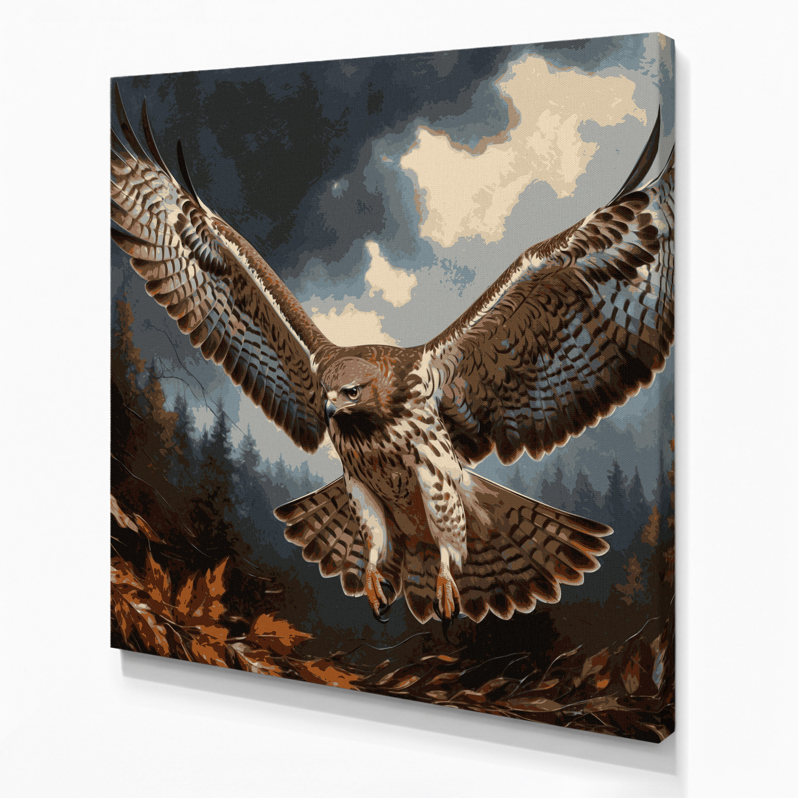 Darby Home Co Birds Sharp shinned Hawk Brown Canvas Wall Art - Wayfair ...