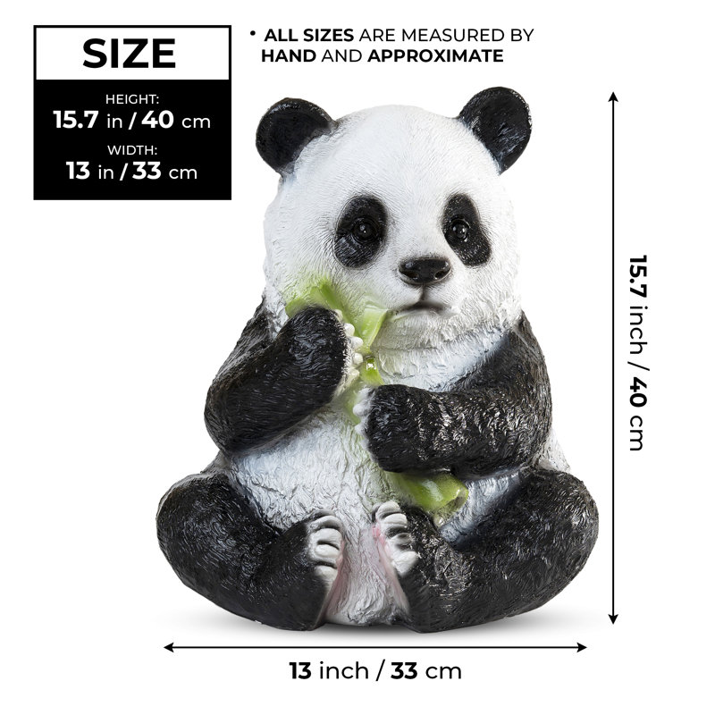 Bay Isle Home™ Large Panda Statue, 16" Lawn Ornaments, Indoor Outdoor ...