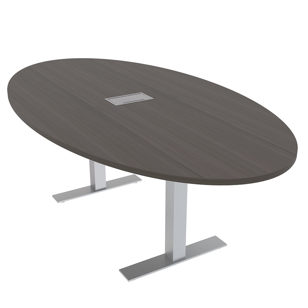 Skutchi Designs, Inc. 7' Oval Conference Room Table with T-Shaped Base ...