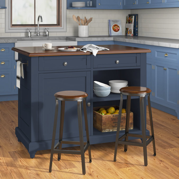 Trent Austin Design® Justina 48'' Wide Kitchen Island with Stools ...