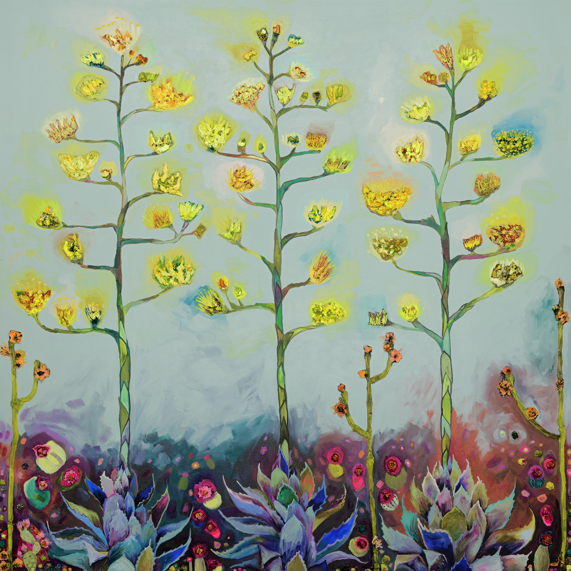 Ebern Designs 'Agave Blooms' - Picture Frame Print on Canvas - Wayfair ...