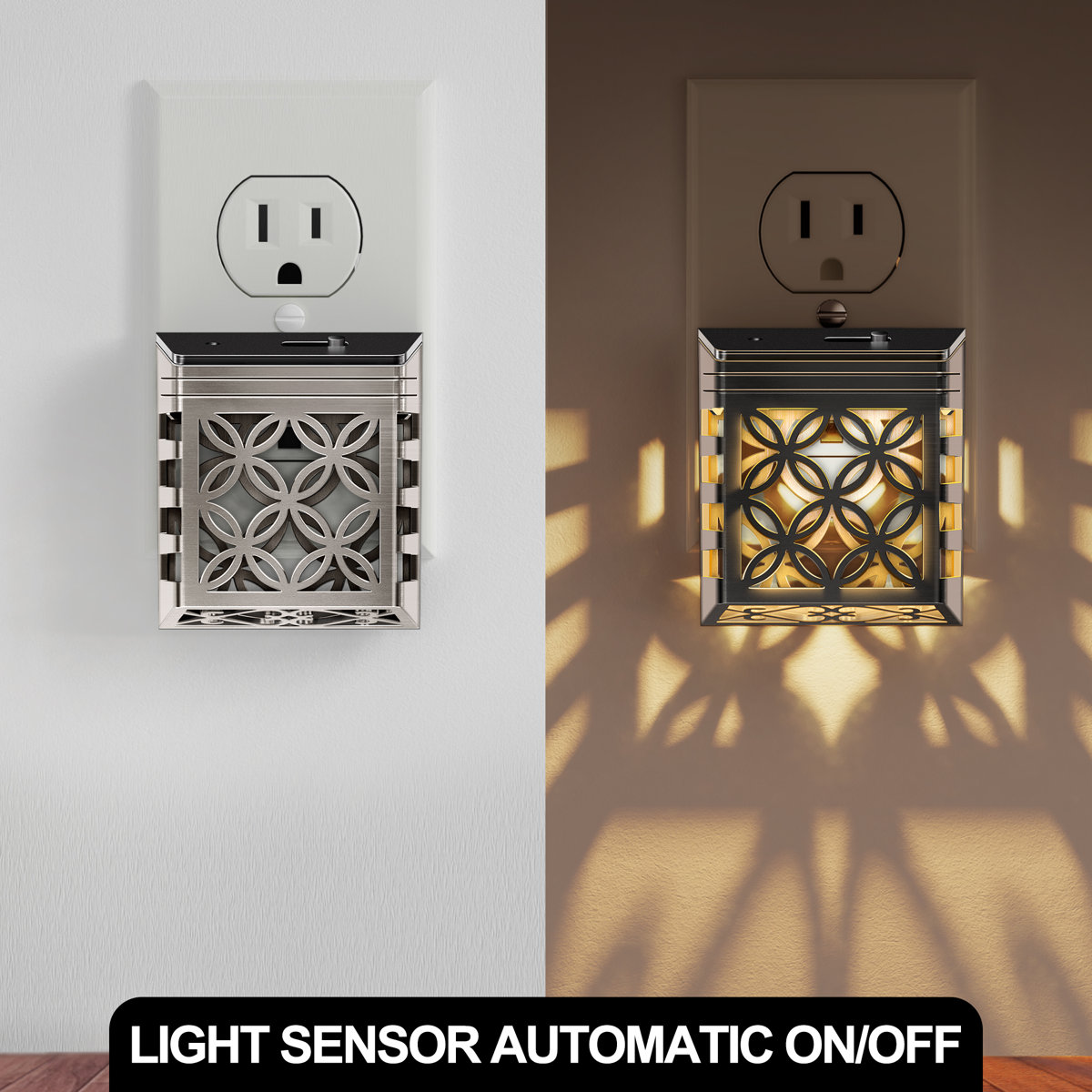 woxeon Novelty Night Lights Dusk To Dawn, 3000K Dimmable Mini Wall ...