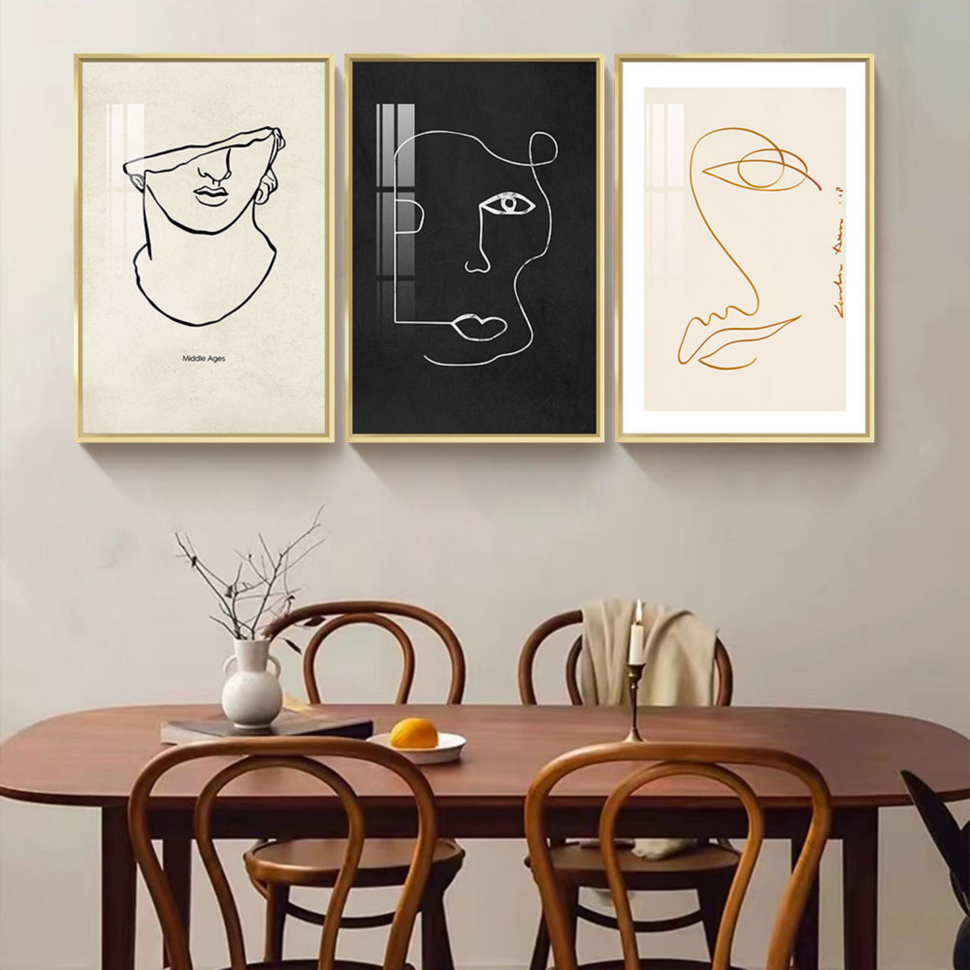 Red Barrel Studio® Abstract - 3 Piece Picture Frame Print Set on Canvas ...