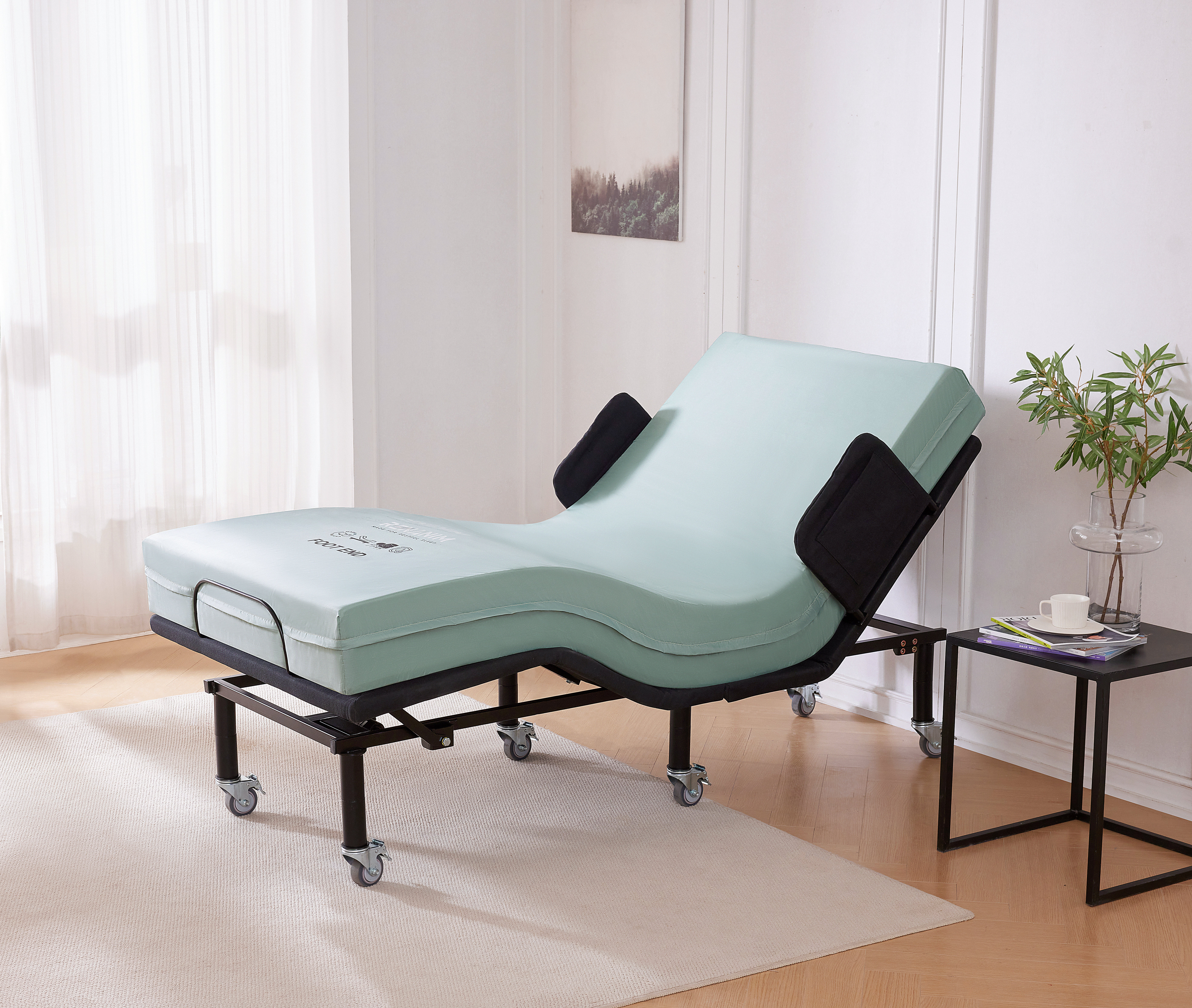 Alwyn Home Adjustable Bed Frame With Bed Rails - Adjustable Bed With ...