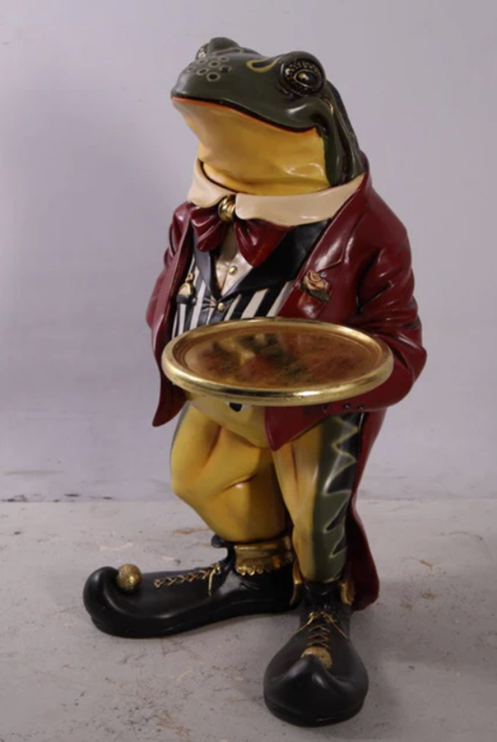 Bloomsbury Market Large Frog Butler Statue | Wayfair