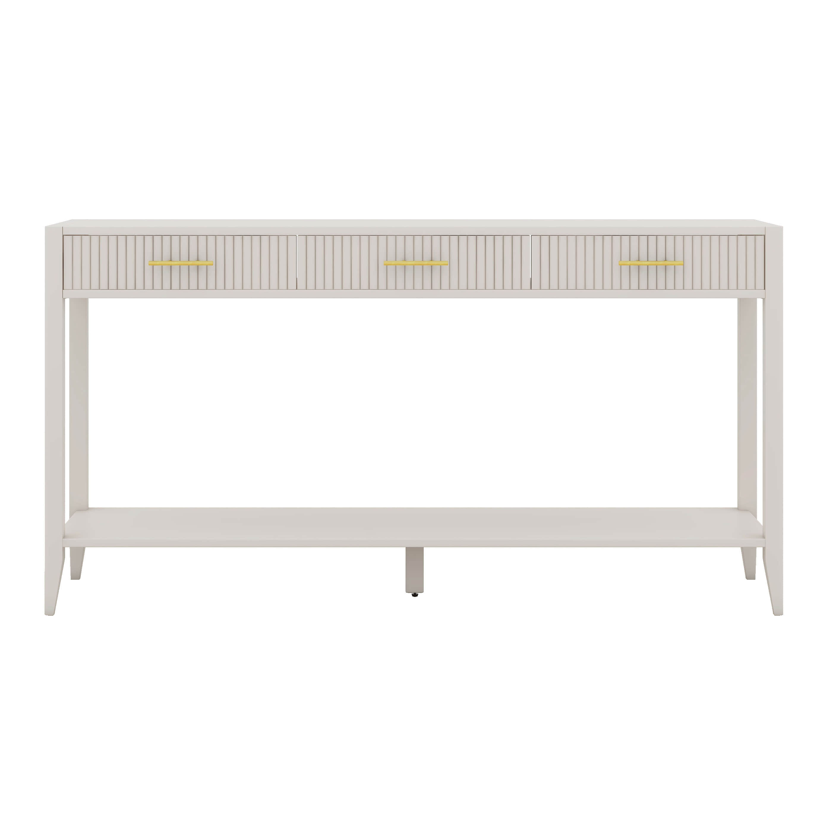 Latitude Run® Entryway Console Table With 3 Vertical Stripe Drawers And ...