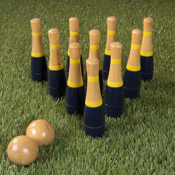 Hey! Play! Solid Wood Bowling with Carrying Case & Reviews | Wayfair