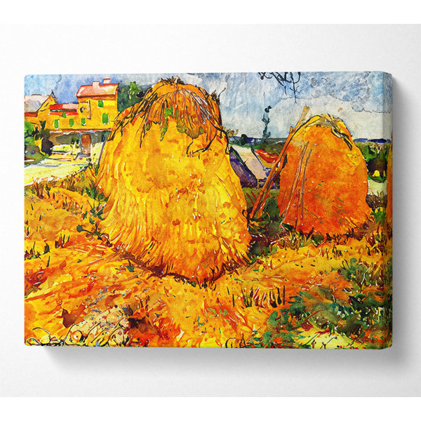 Brambly Cottage Van Gogh Haystacks in Provence - Wrapped Canvas Art ...