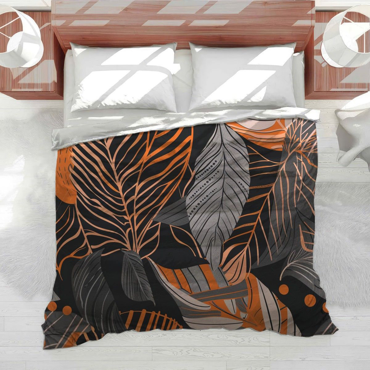 VisionDecor Tropical Bedding Nature Motif Comforter Vibrant | Wayfair