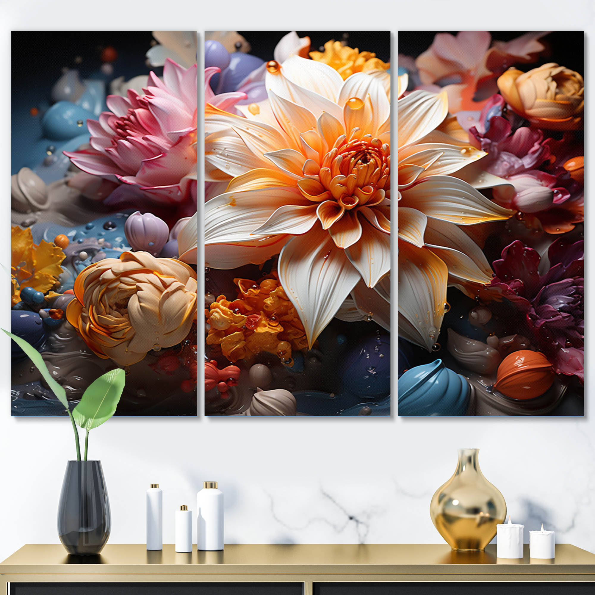 Ebern Designs Peach Pink Abstract Still Lifes - Abstract Still Lifes ...