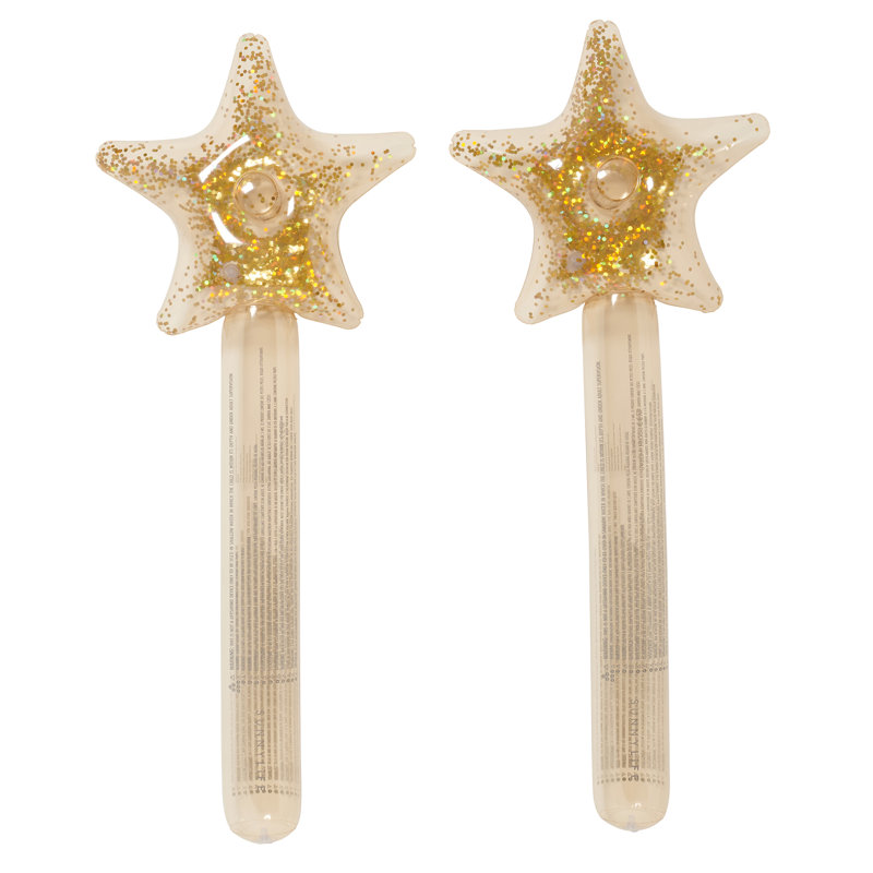 Sunnylife: Kids Inflatable Star Wands - Princess Swan Gold - 2 Pack ...