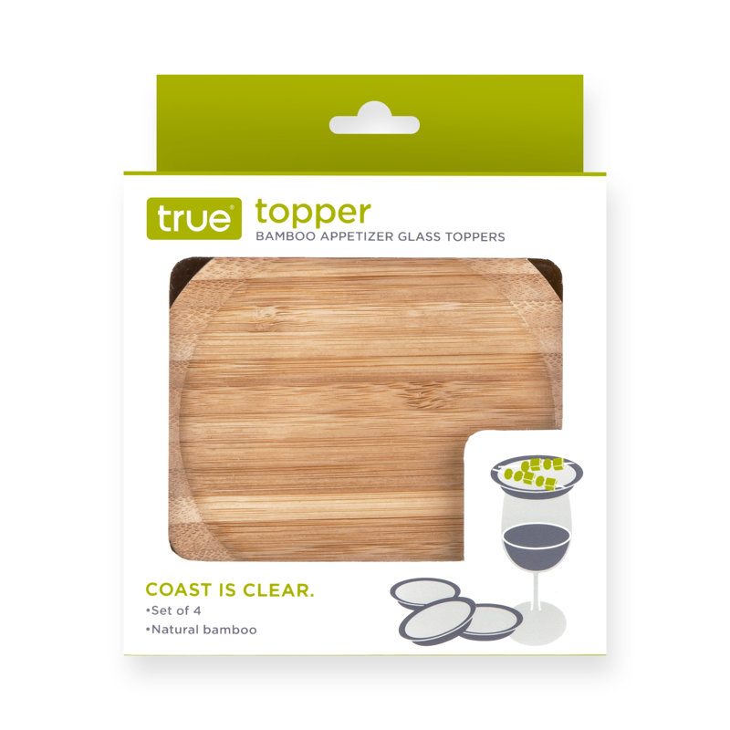 True Topper Natural Bamboo Appetizer Glass Toppers & Reviews | Wayfair