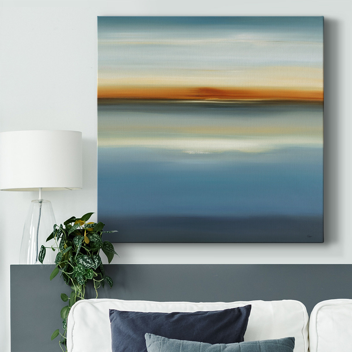 Wrought Studio™ Beside the Blue III-Gallery Wrapped Canvas the URID875 ...