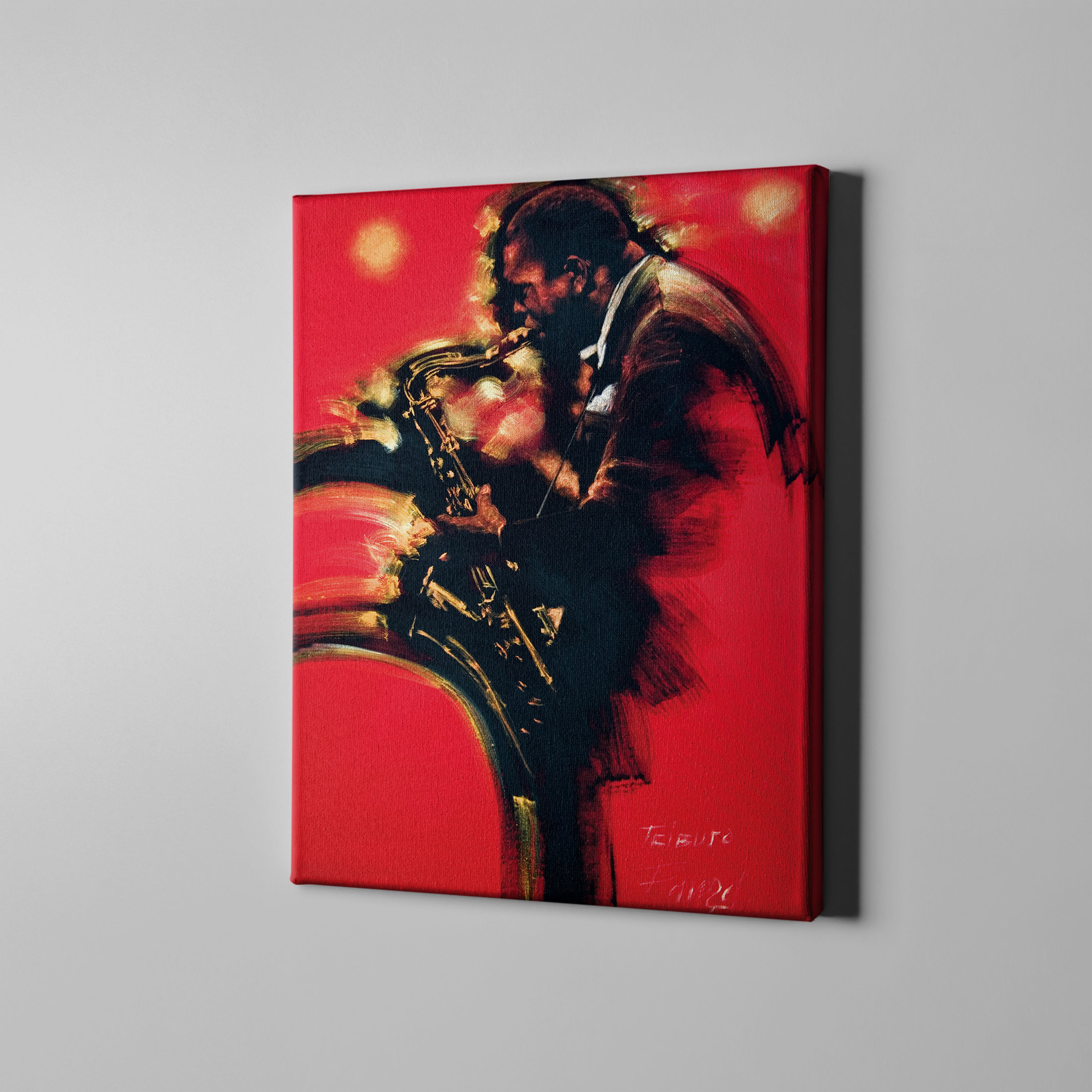 Red Barrel Studio® Red Jazz Saxophone - Wrapped Canvas Print | Wayfair