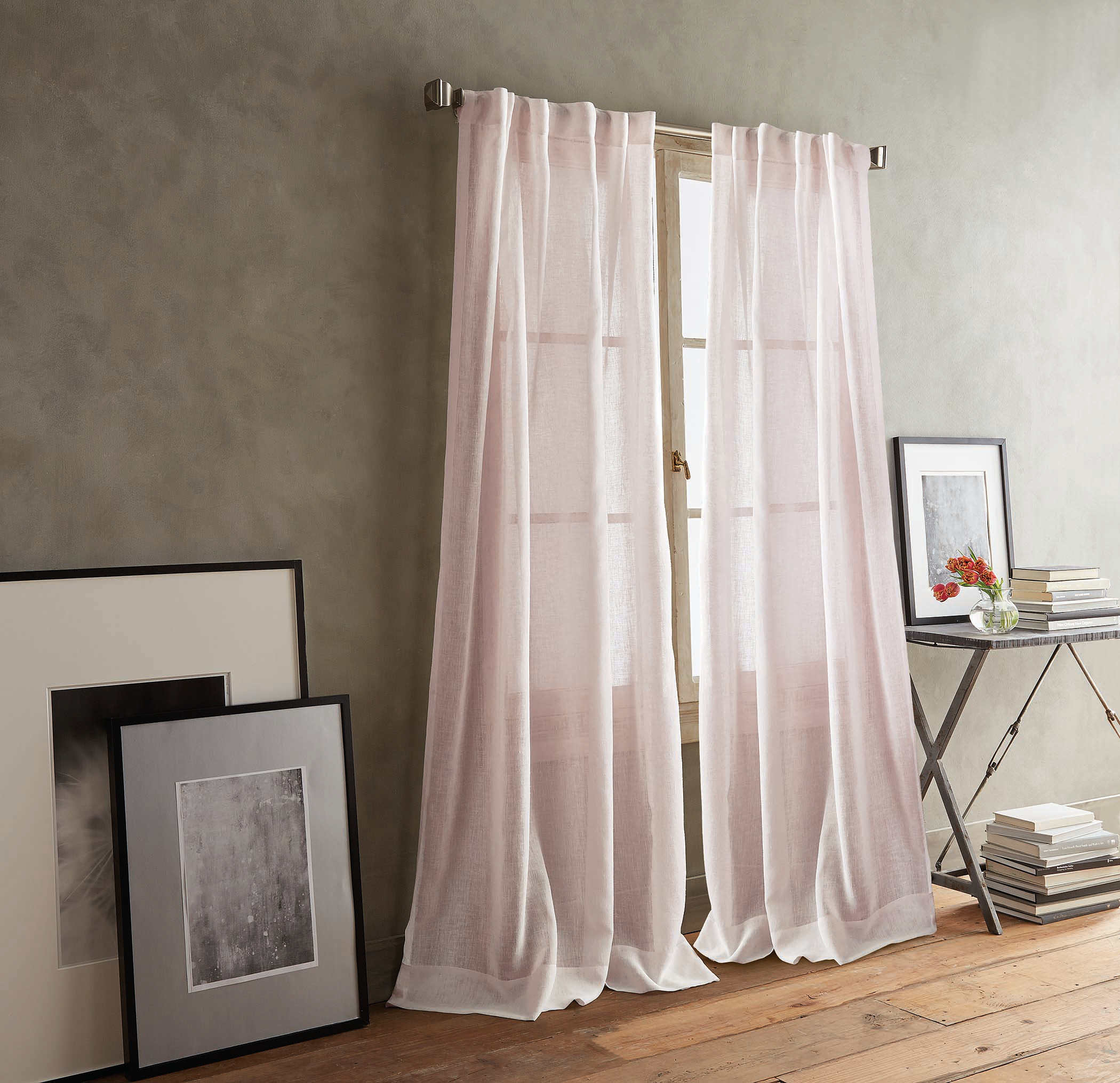 DKNY Paradox Back Tab Solid Semi-Sheer Curtain Panels & Reviews | Wayfair