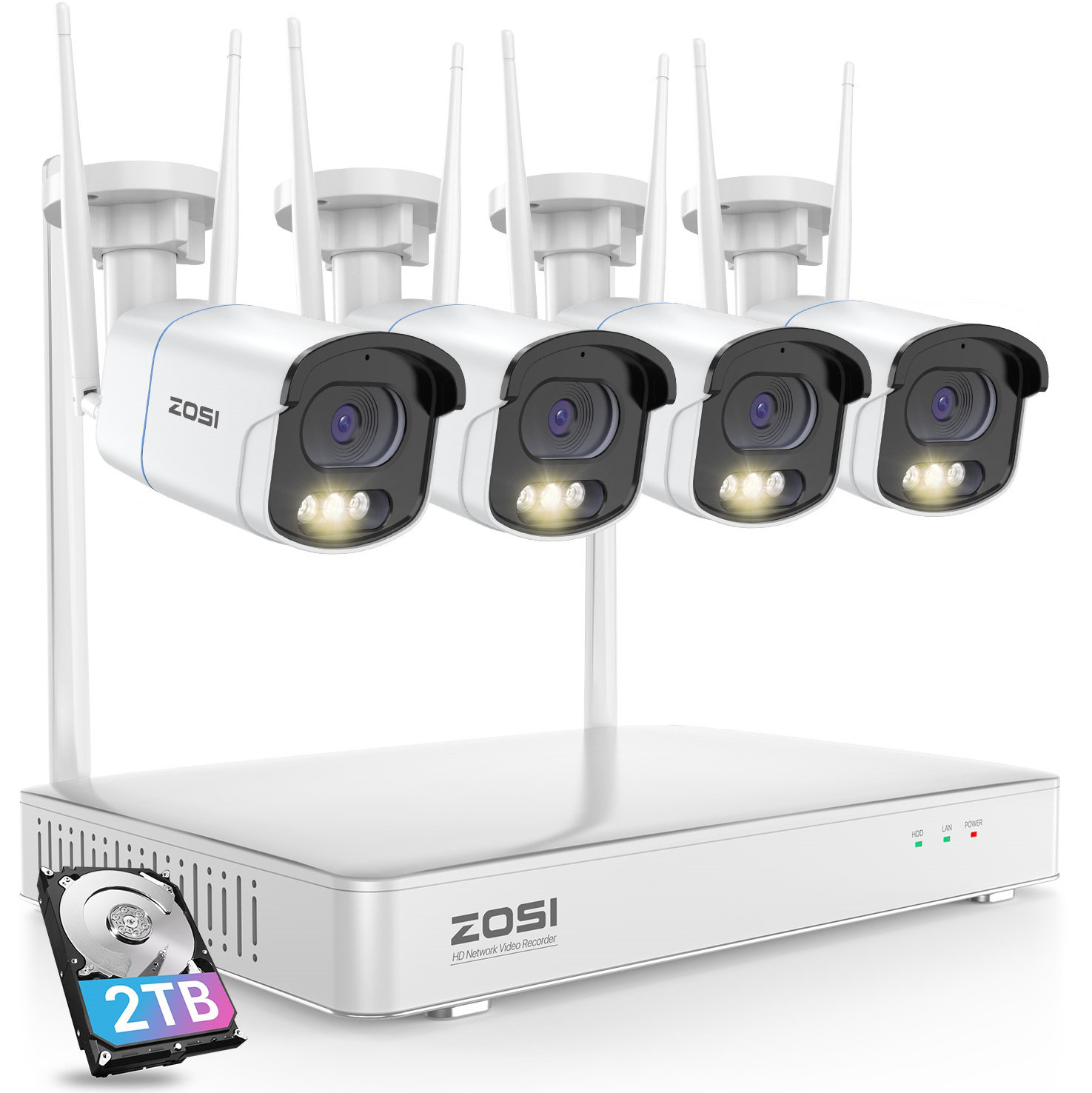 ZOSI 8CH 4MP hot WiFi Security Camera