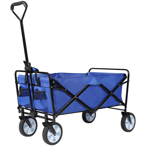 Homy Grigio Portable Collapsible Utility Wagon Cart with All Terrain ...