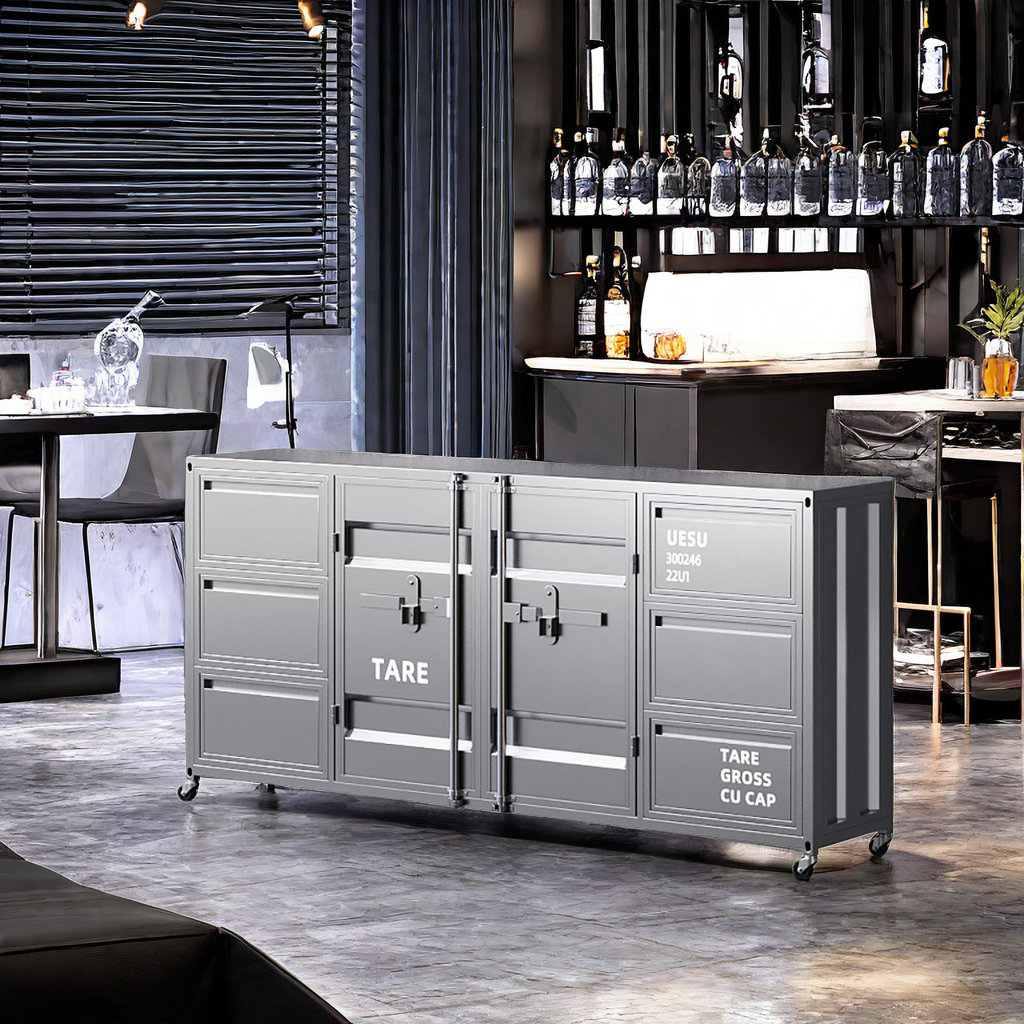 Industrial Style Sofa Steel Container-Style Sideboard 70.86'' Sideboard ...