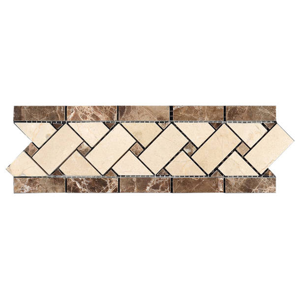 ES Stone MFL Flowers Pattern Marble & Metal Novelty Mosaic Wall and ...