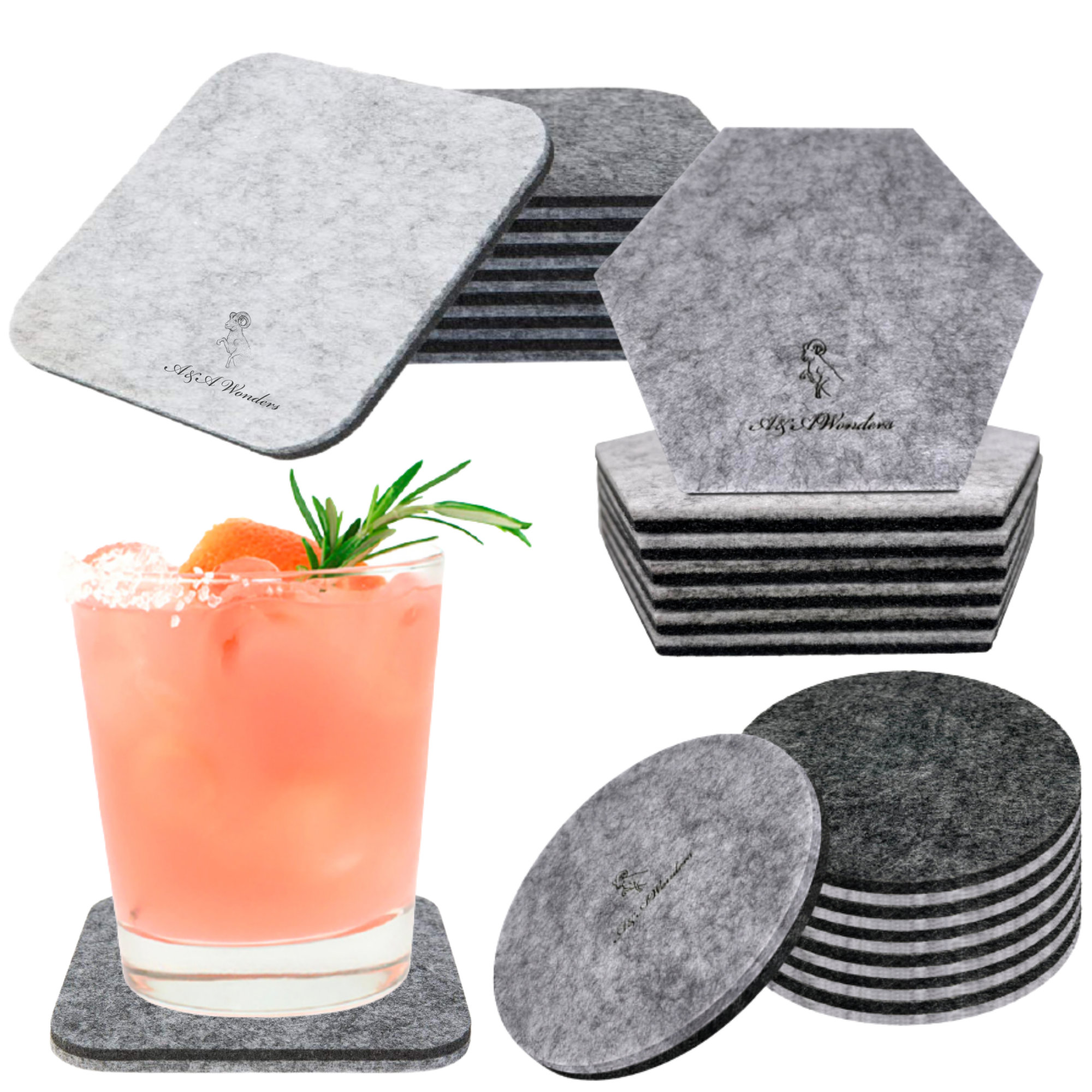 A&A Wonders Premium Felt Coaster & Reviews | Wayfair