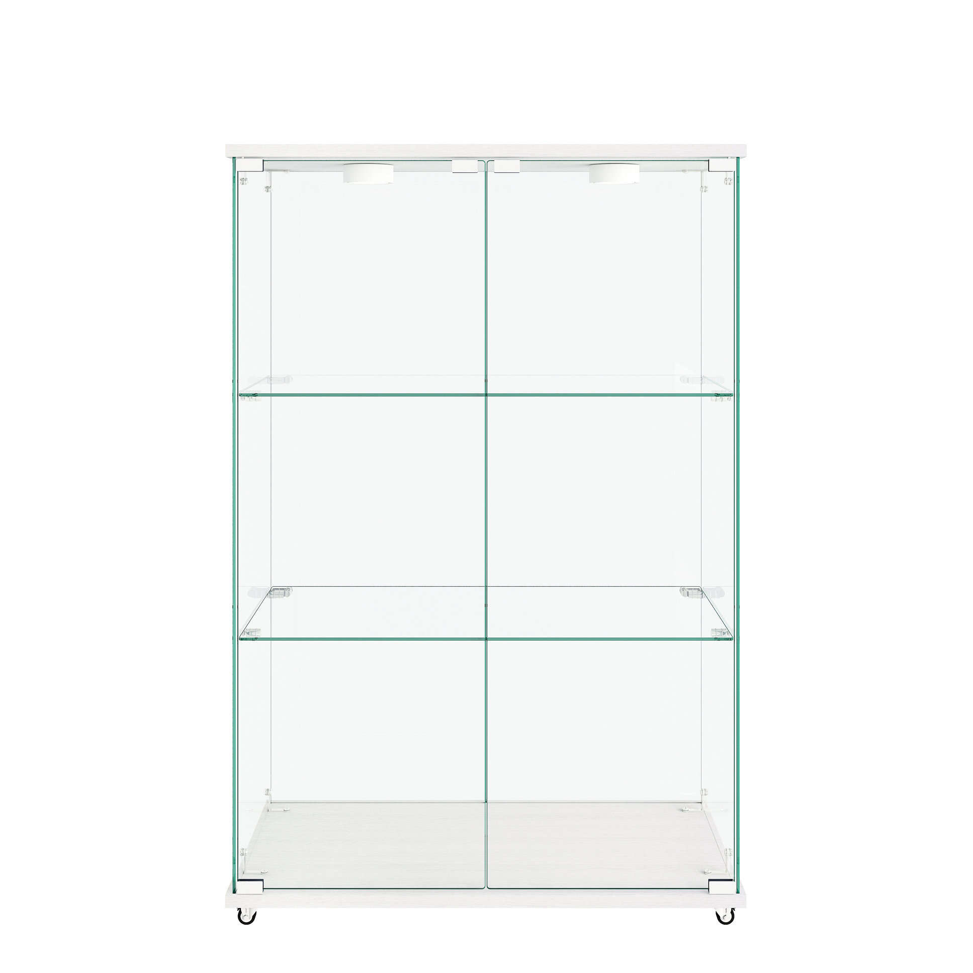 xingguangya Quick - Install 2 Door 3 Shelf Glass Display With Remote ...