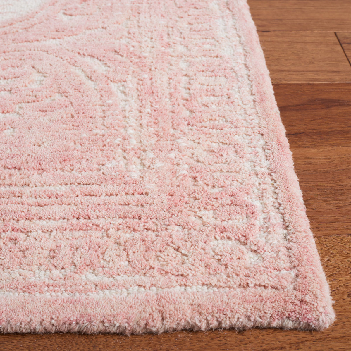 Lark Manor™ Alexia-Leigh Oriental Hand-Tufted Pink/Ivory Area Rug ...