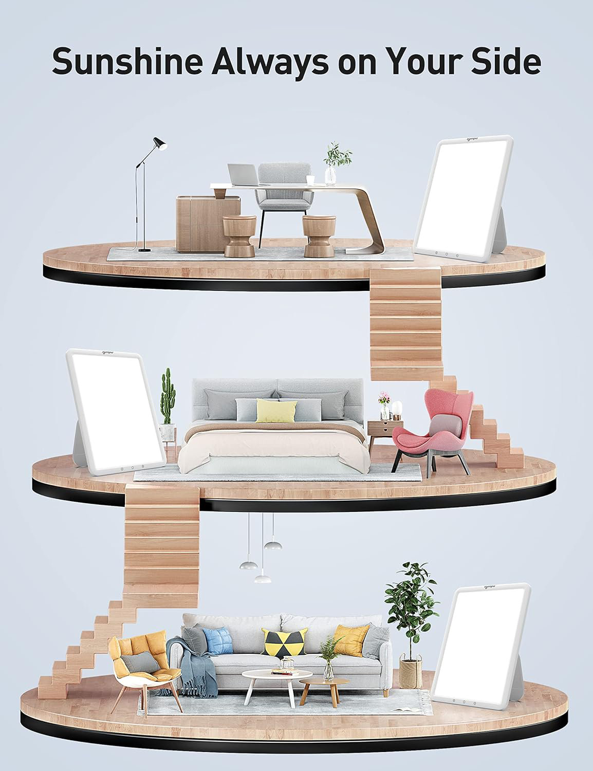 Ivy Bronx Light Therapy Lamp, Sun Lamp With 20%-100% Adjustable ...