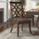 Lark Manor Arri Upholstered Side Chair in Brown and Dark Walnut (Set of ...