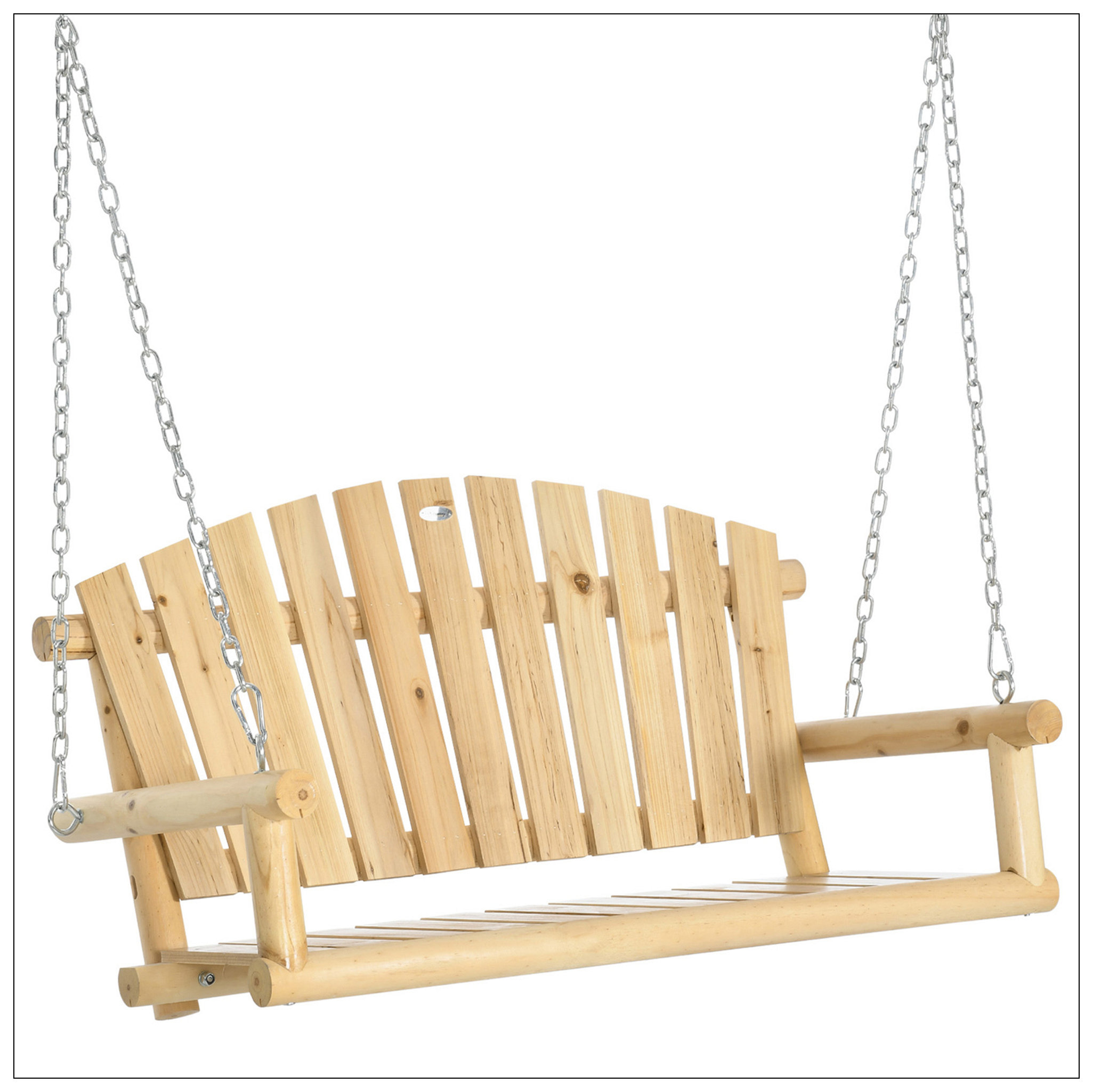 Millwood Pines 2-Seater Porch Swing, Hanging Outdoor Swing Bench With ...