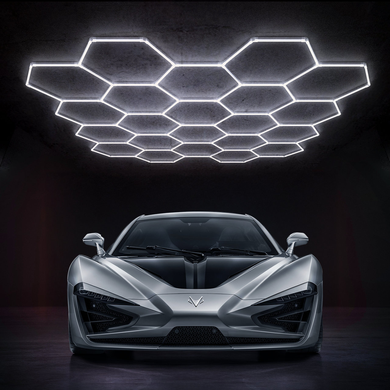 Ivy Bronx 2025 New DIY Plug-in Hexagonal LED Ceiling Light – Ultra ...