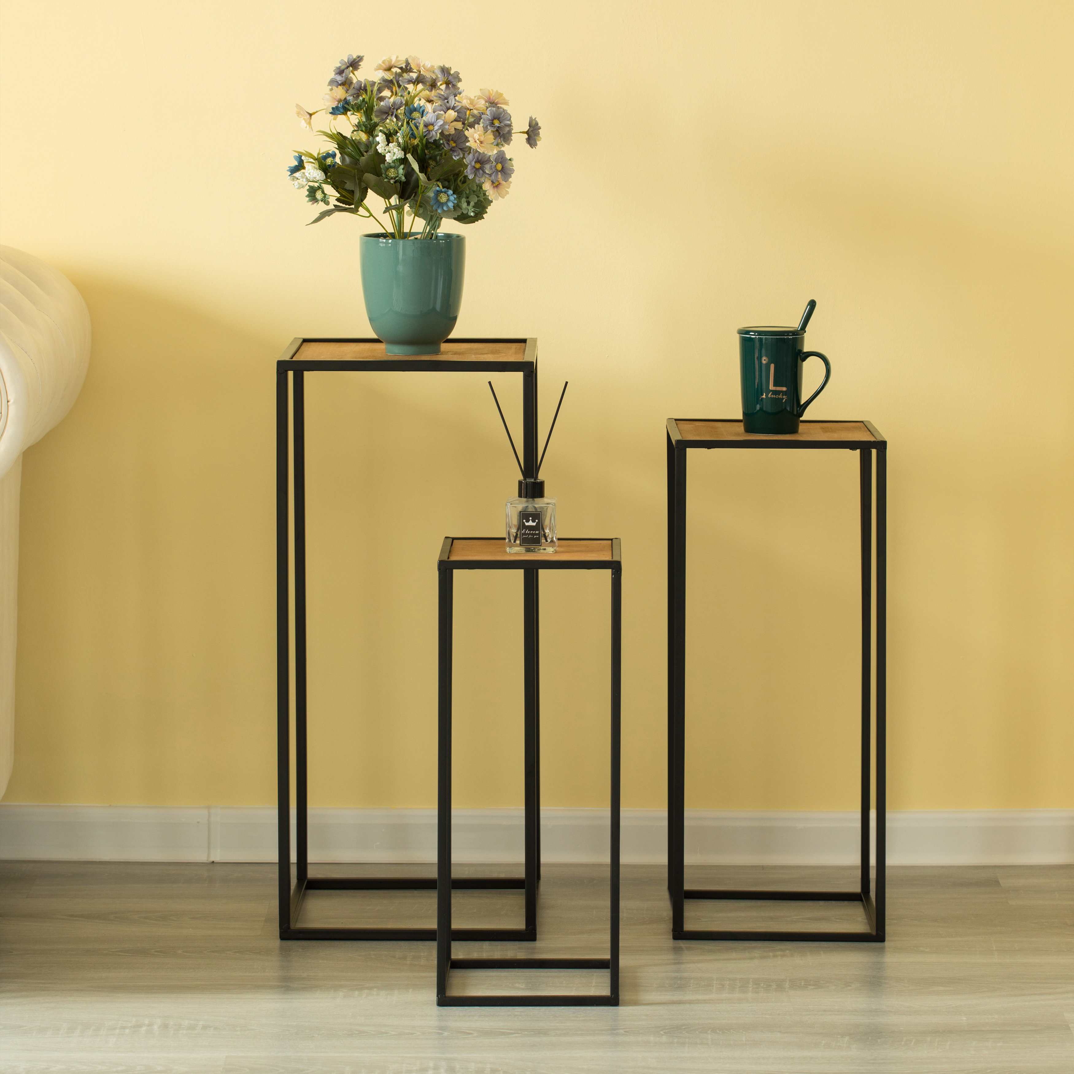 Latitude Run® Modern Nesting Display Tables Square Accent Side End ...